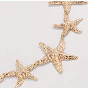 STARFISH CHAIN BELT- Beach-inspired Ocean Vacation Wind Starfish 18K ...