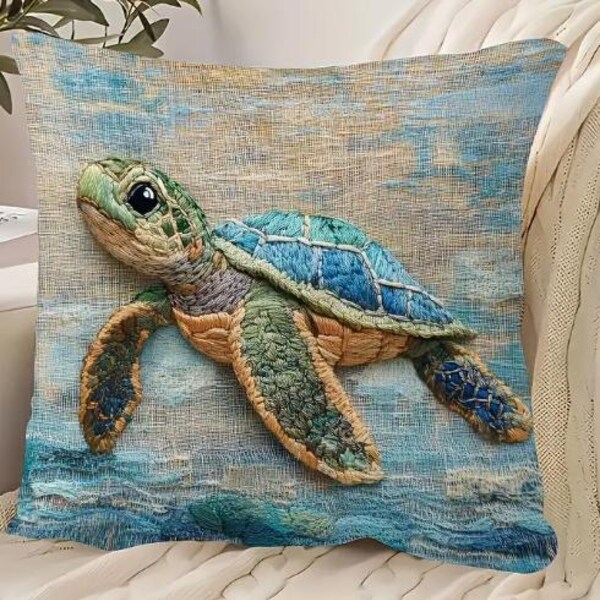 Turtle Pillow - Etsy