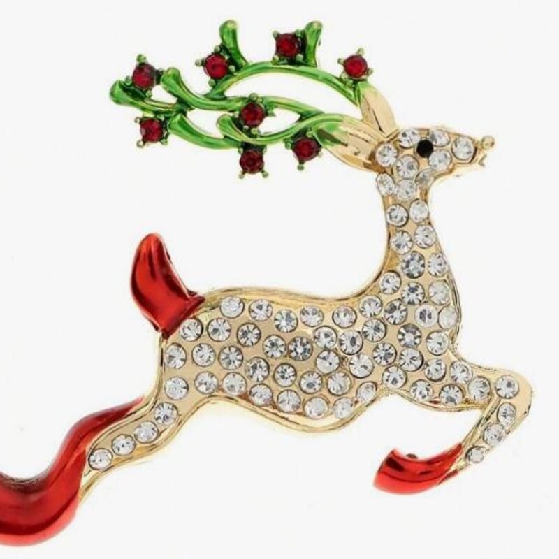 Deer Brooch - Etsy