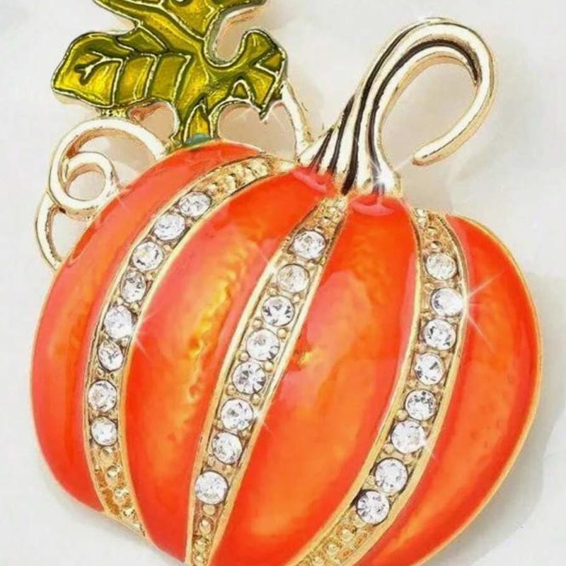 Orange Brooch - Etsy