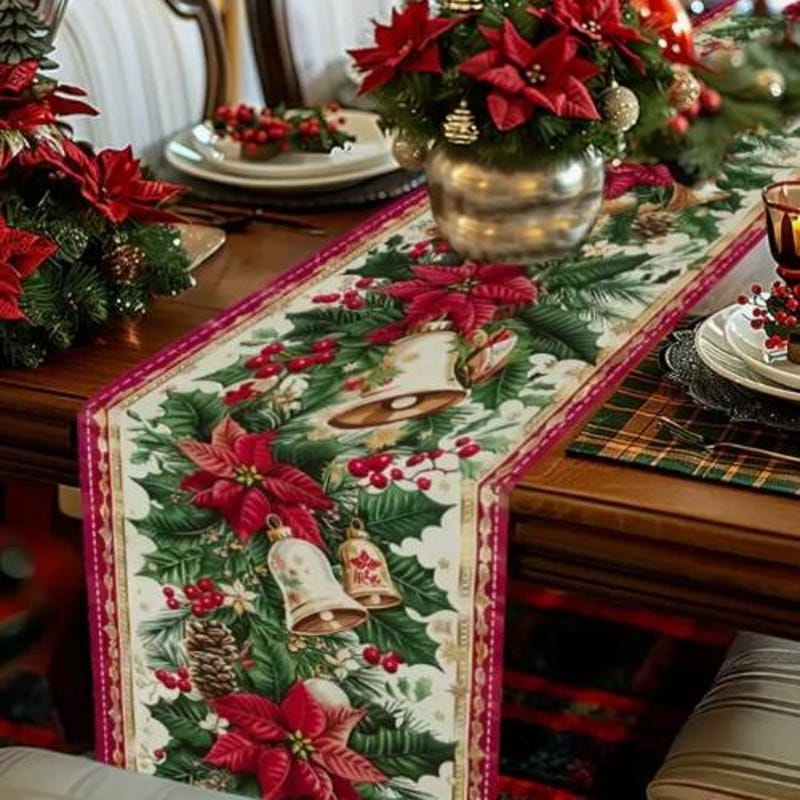 Holiday Table Runner - Etsy