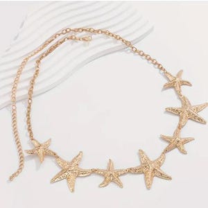 STARFISH CHAIN BELT- Beach-inspired Ocean Vacation Wind Starfish 18K ...