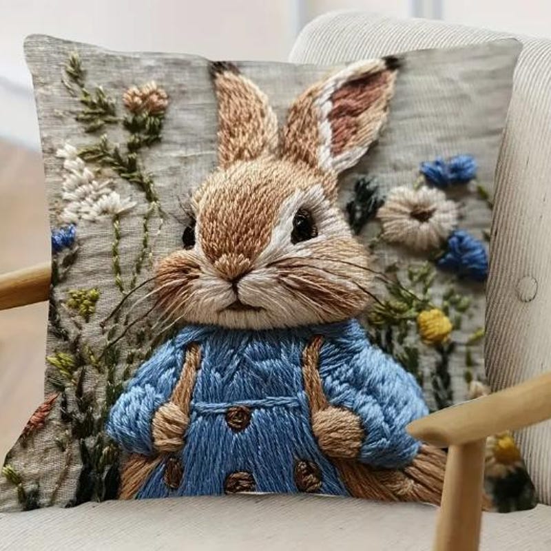 Rabbit Pillow - Etsy