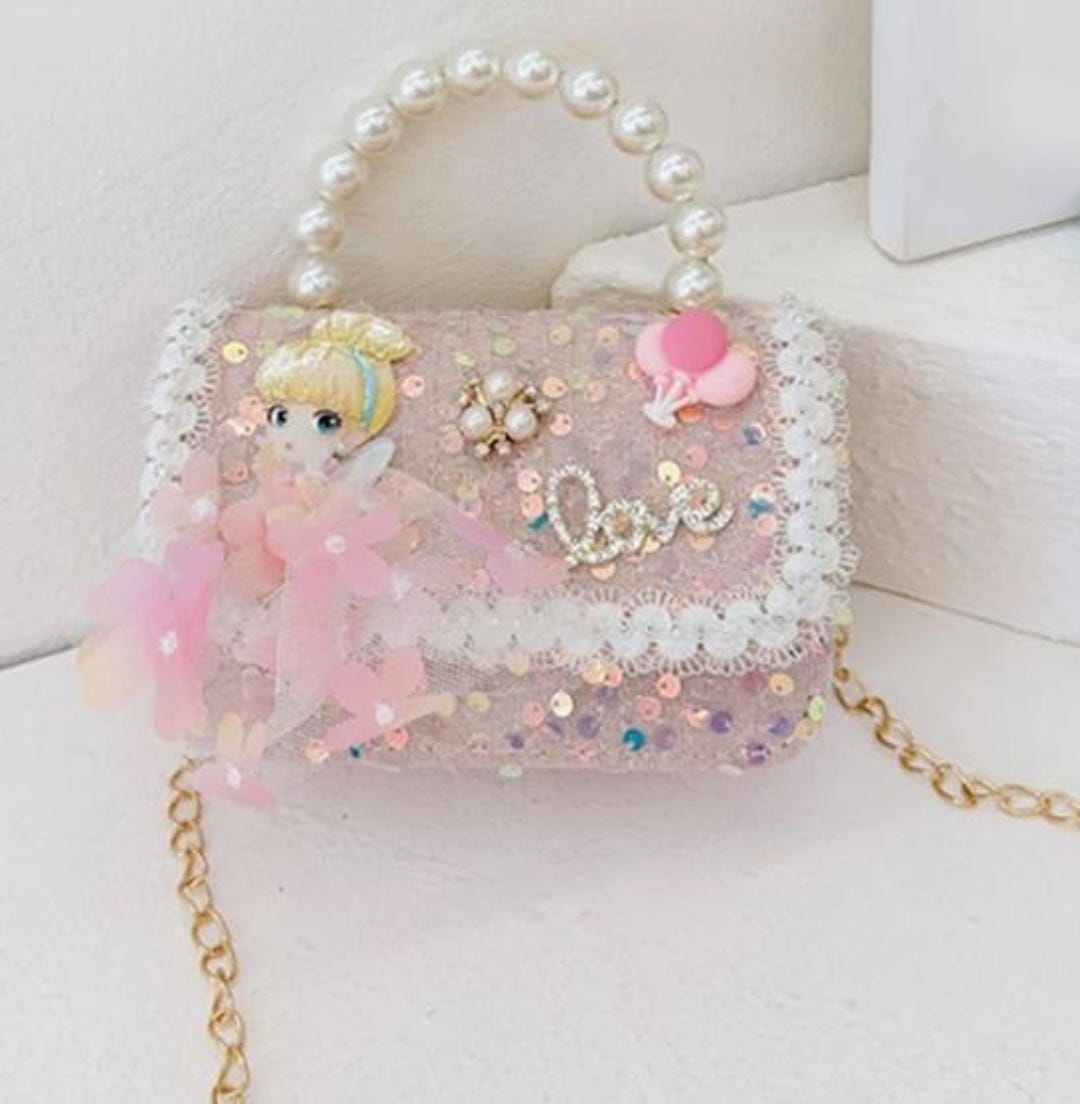 GIRLS MINI Bag-mini Glitter Bag, Mini Glitter Pink Bag Girls Fashion ...