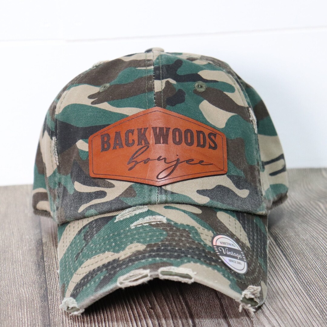 Backwoods Boujee Genuine Leather Patch Hat | Hillbilly, Redneck - Etsy