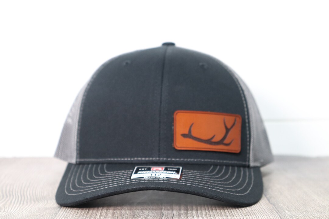 Antler Leather Patch Hat | Hunting, Whitetail, Field to Freezer, Shed ...