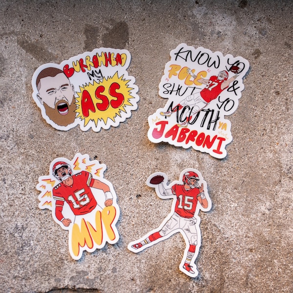 Patrick Mahomes and Travis Kelce Stickers - Etsy