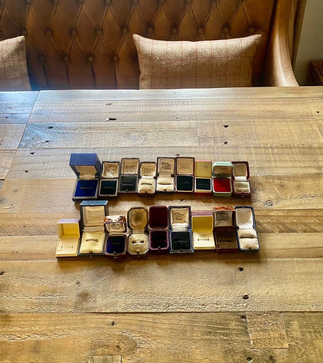Collection of 18 X Antique Ring Boxes. Antique Jewellery Boxes. Vintage ...