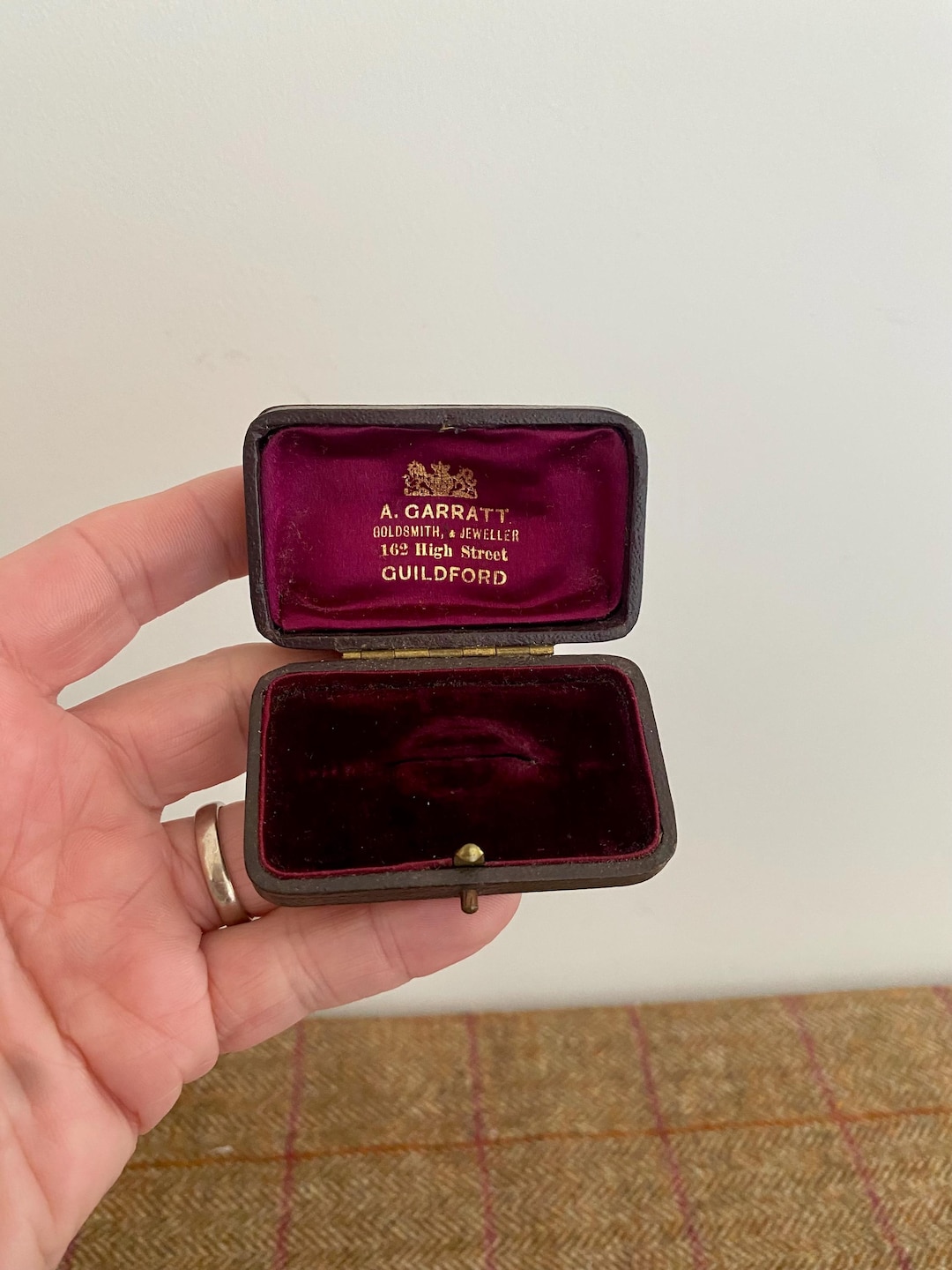 Wonderful Antique Leather Jewelry Box. Vintage Jewellery Box. Antique ...