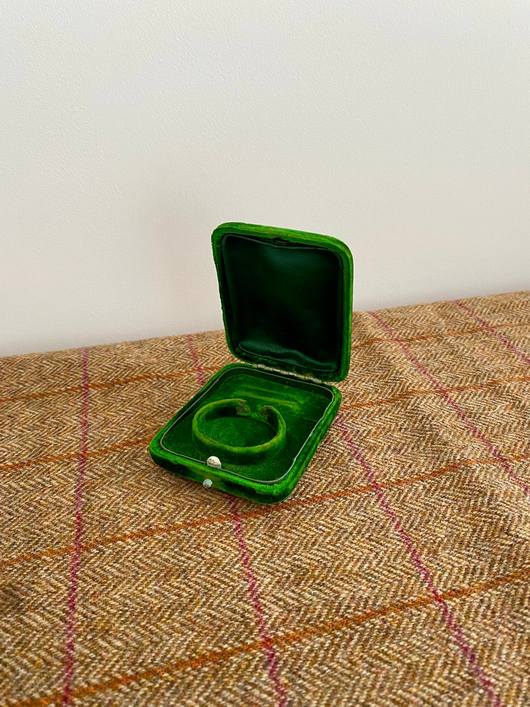 Velvet Antique Jewelry Box. Vintage Pocket Watch Case. Vintage ...