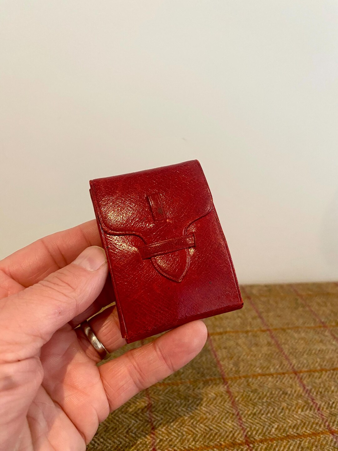 Rare Antique Leather Multiple Brooch Wallet. Vintage Multi Pin Brooch ...