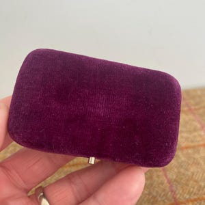 Purple Velvet Antique Jewelry Box. Vintage Jewellery Box. Antique ...