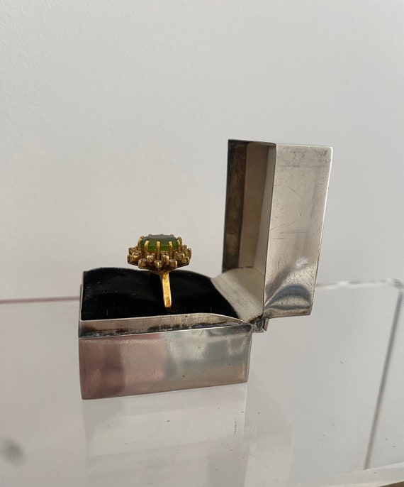 Rare Antique Sterling Silver ring Box. Vintage Ring B… - Gem