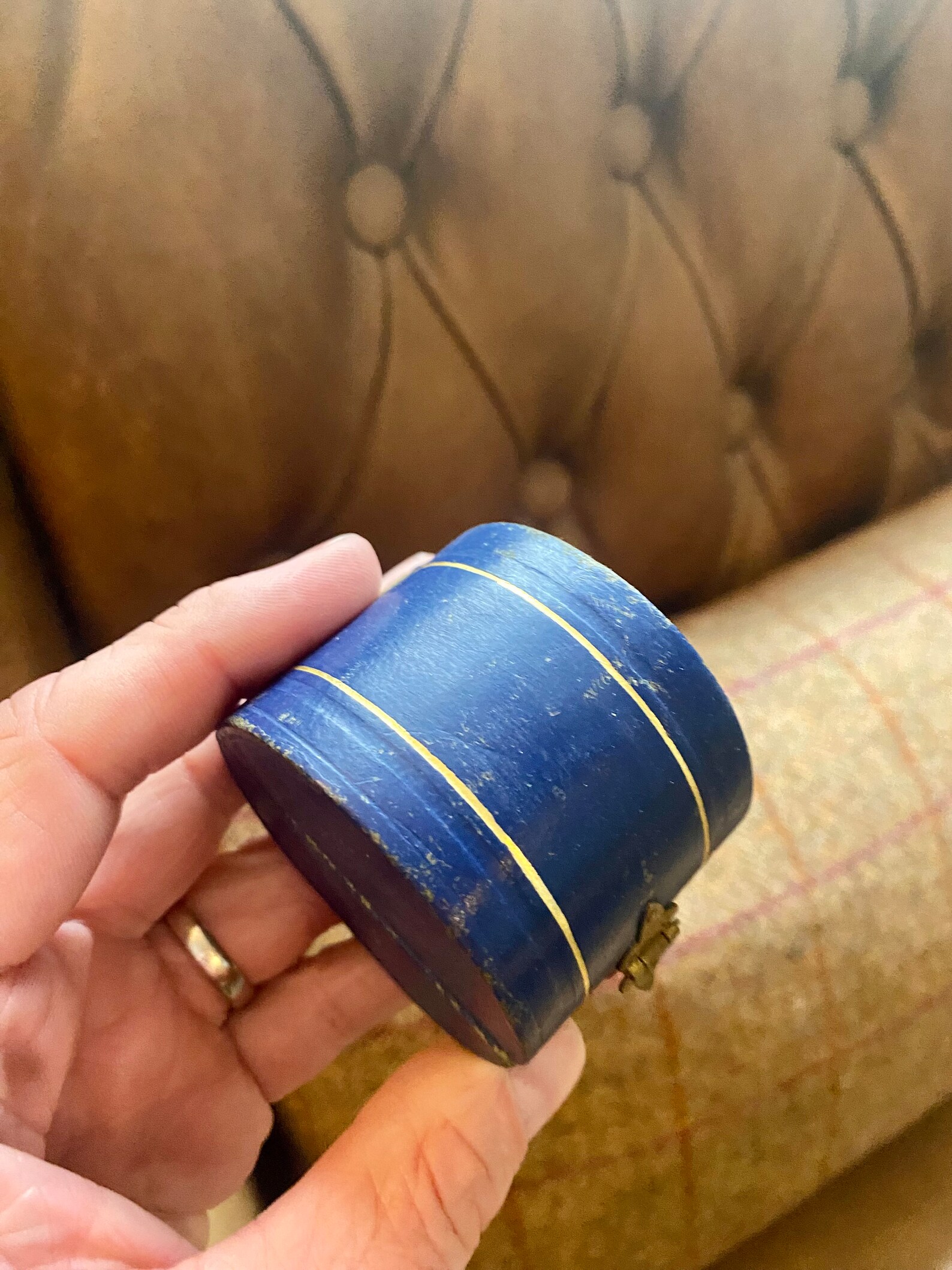 Unusual Antique Tooled Leather Gilded Ring Box. Quality - Etsy