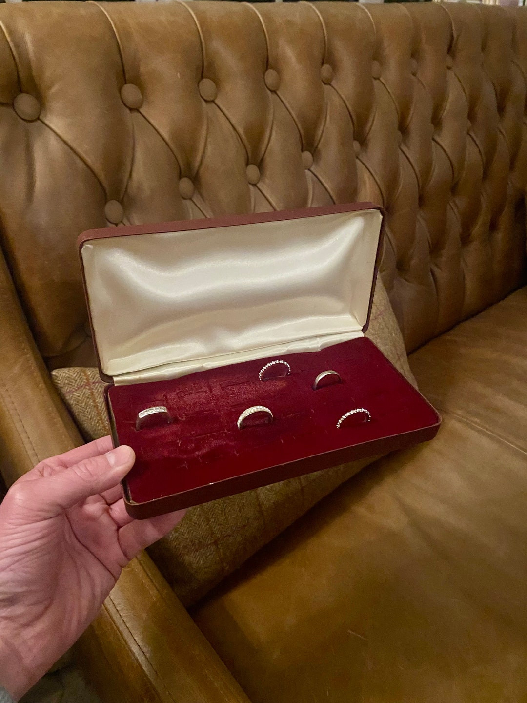 Genuine Vintage Jewellers Multiple Ring Box. Vintage Multi Ring Display ...