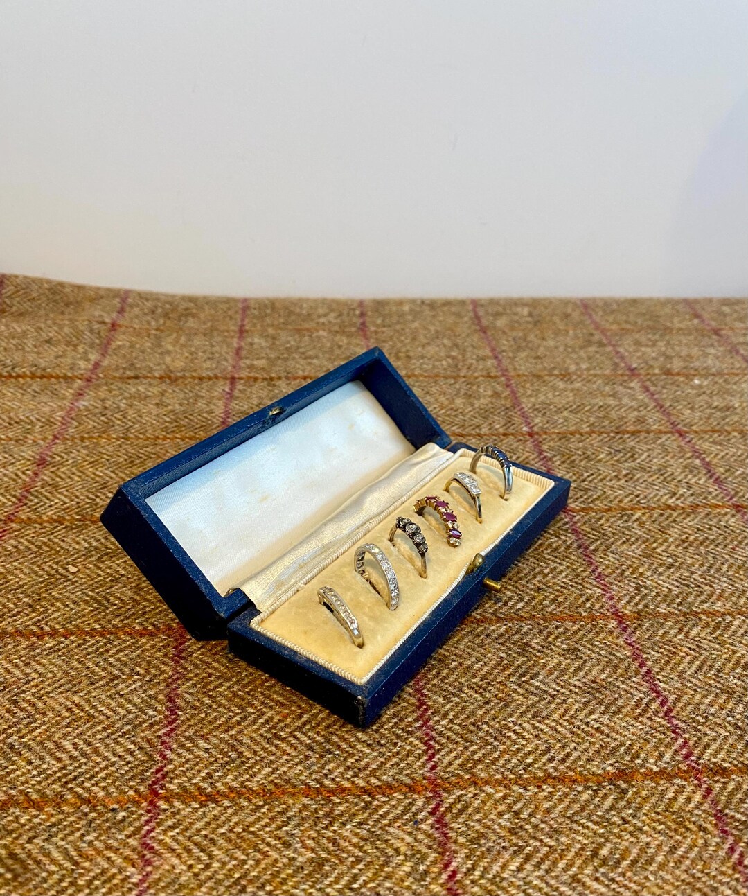 Antique Jewellers Multiple Ring Box. Vintage Multi Ring Display Case ...