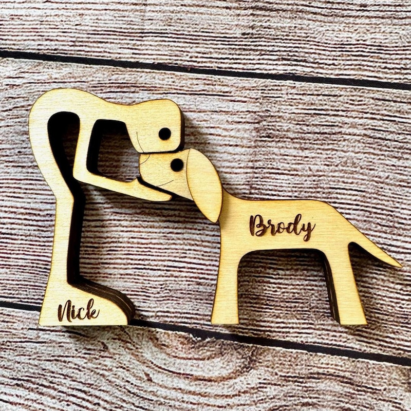 Wooden Dog Art - Etsy