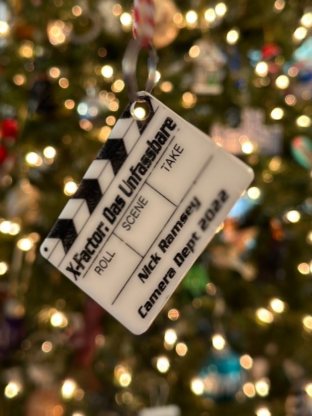 Custom Acrylic Movie Slate Ornament - Personalized Film Maker Gift ...
