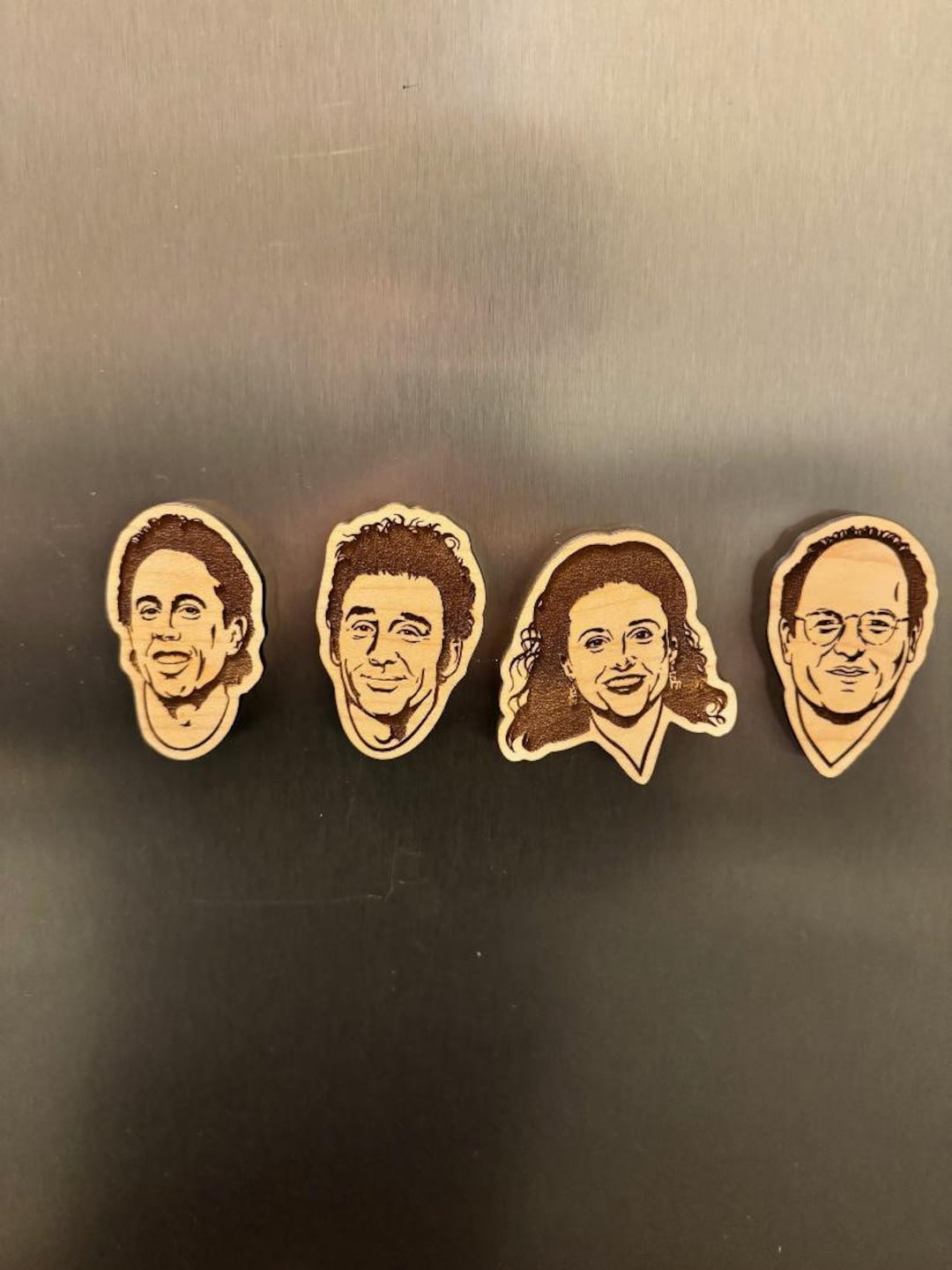 Seinfeld Character Laser Engraved Magnets Set of 4 - Jerry, Elaine ...