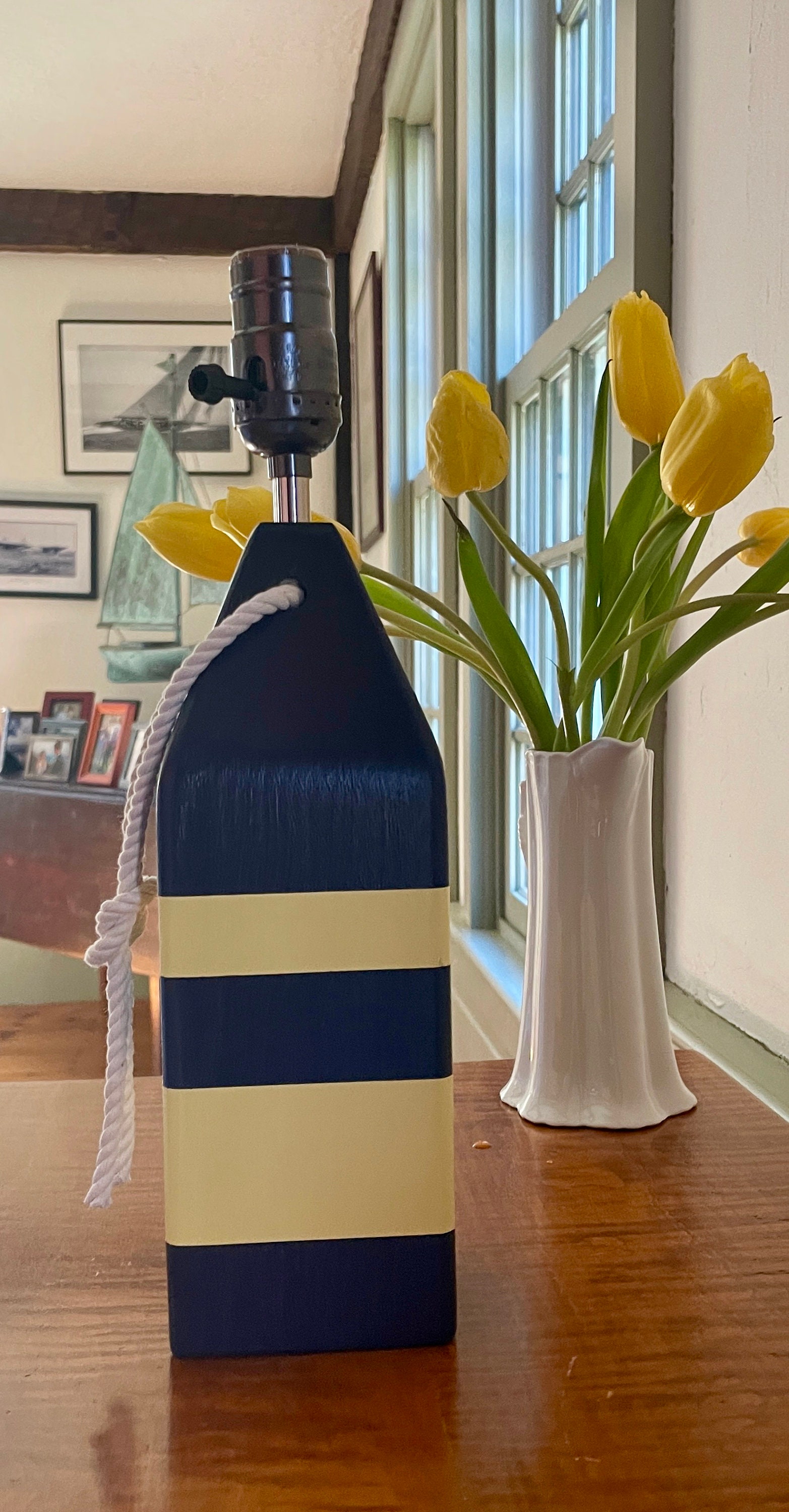 Lobster Buoy Lamp, Lobster Trap Buoy, Nautical Lighting, Coastal ...