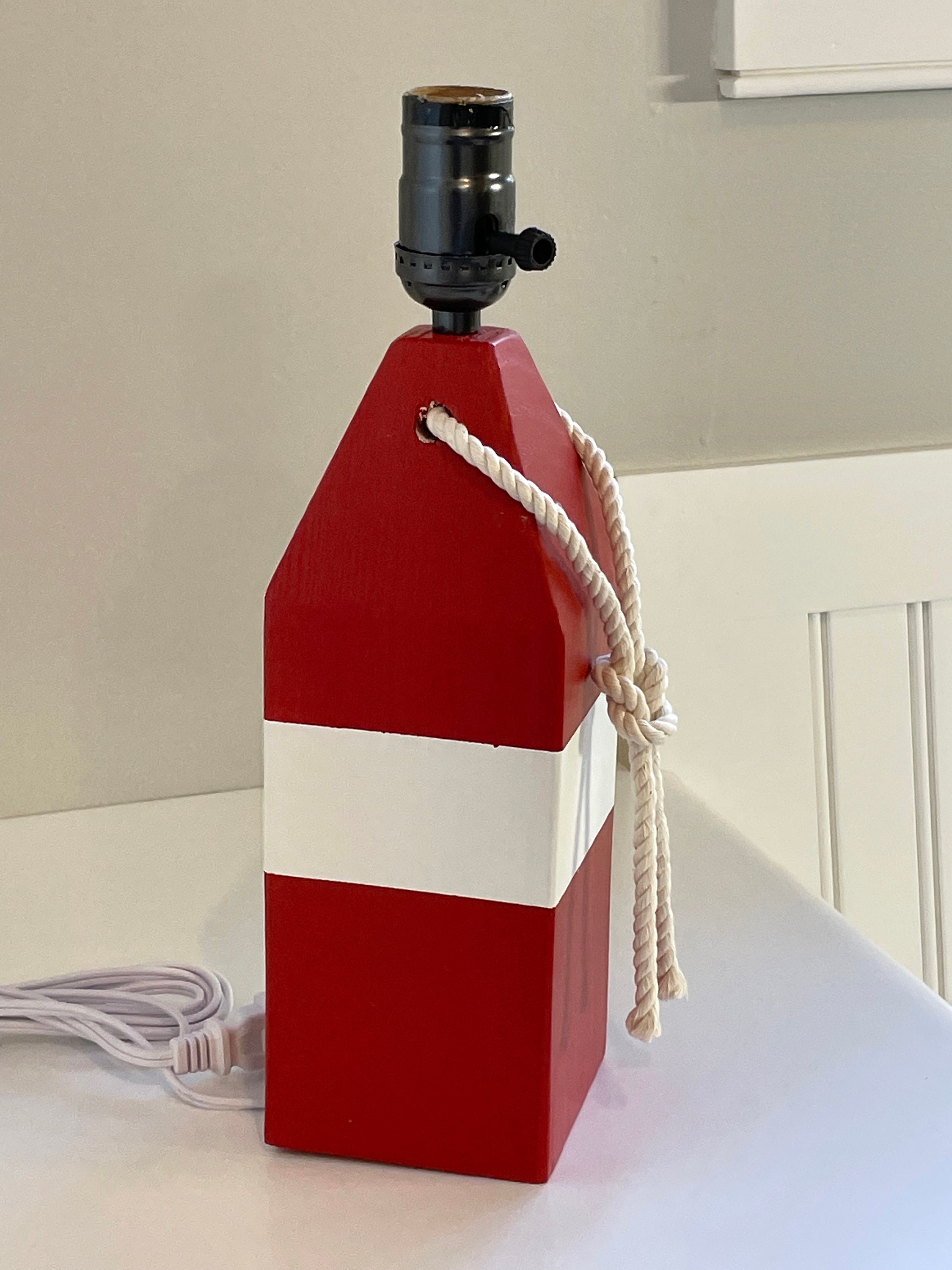 Lobster Buoy Lamp, Nautical Lamp, Buoy Light, Coastal Cottage Decor ...