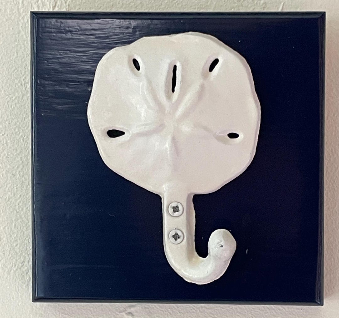 Nautical Coastal Sand Dollar Wall Hook –sand Dollar Hook - Wall Hook - Rustic Hook - Towel Hook ...
