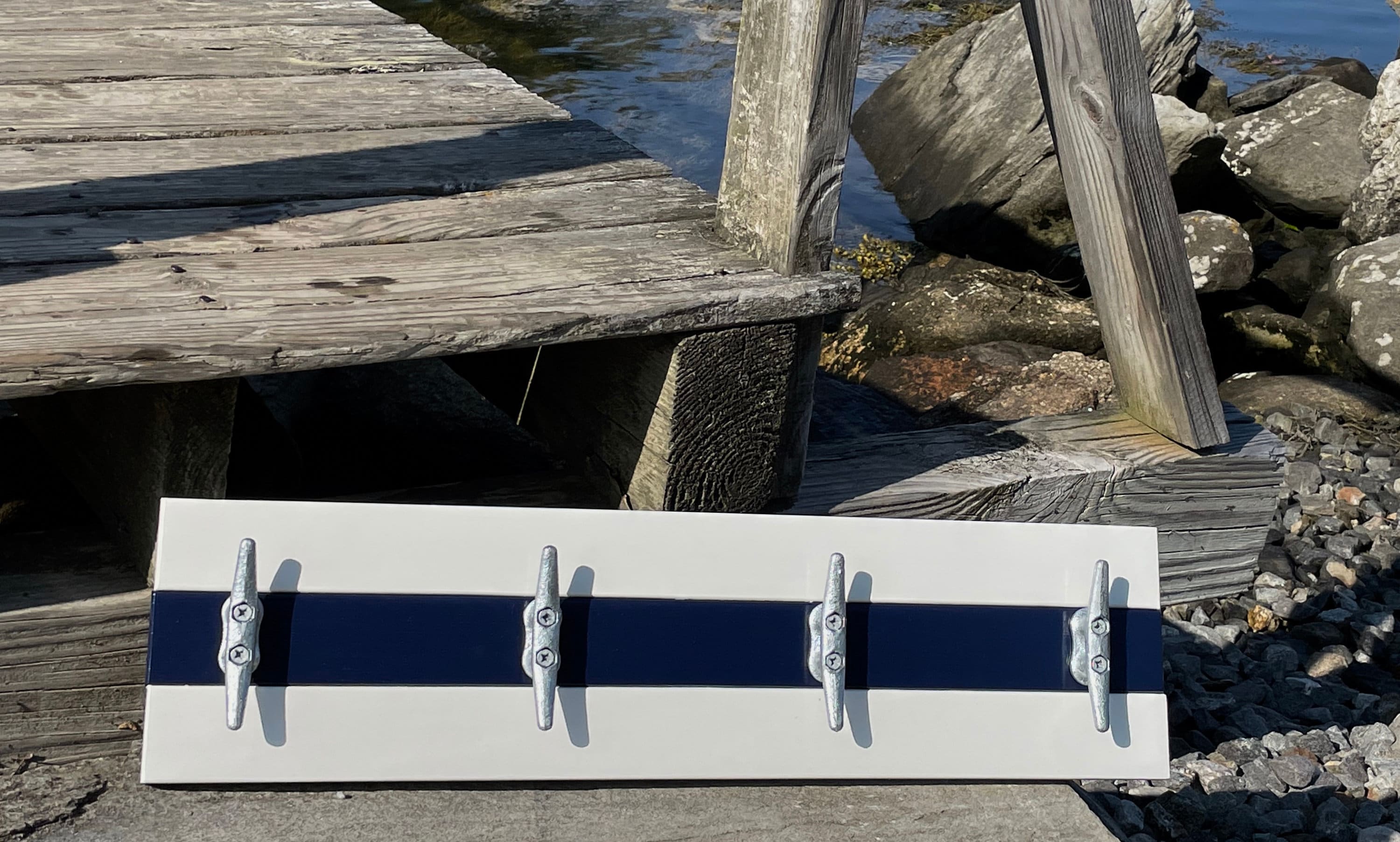Boat Cleat Coat Rack, Nautical Towel Rack, Hat Rack, Key Hooks, White ...