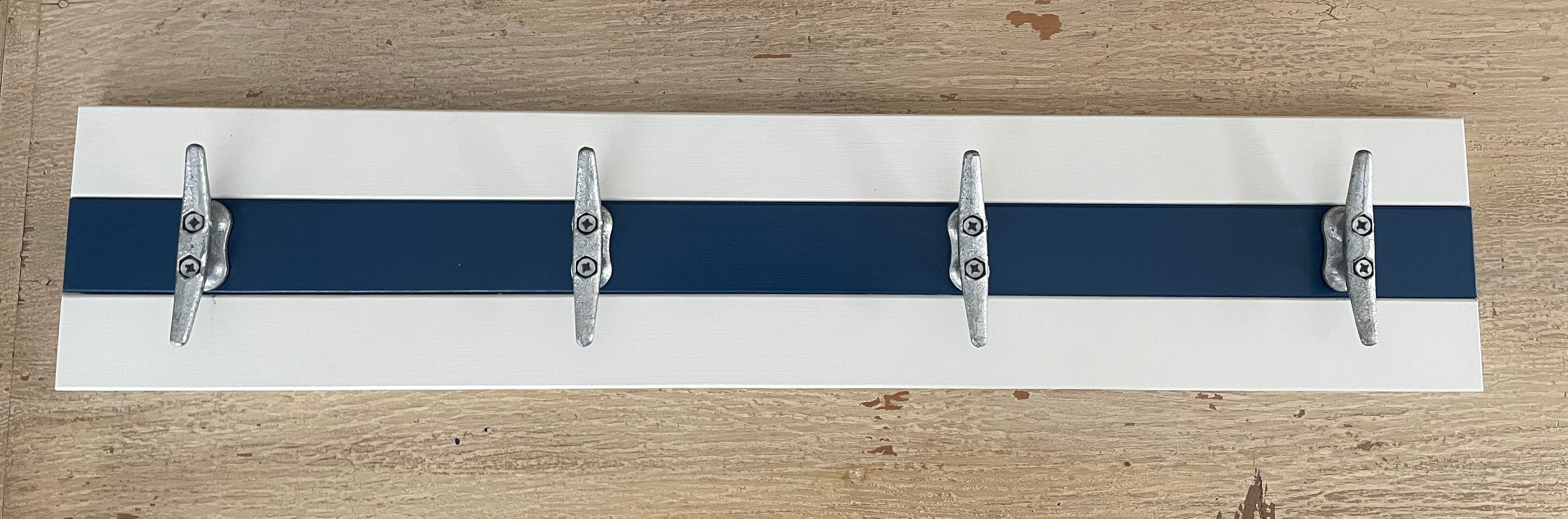 Boat Cleat Coat Rack, Nautical Towel Rack, Hat Rack, Key Hooks, White ...