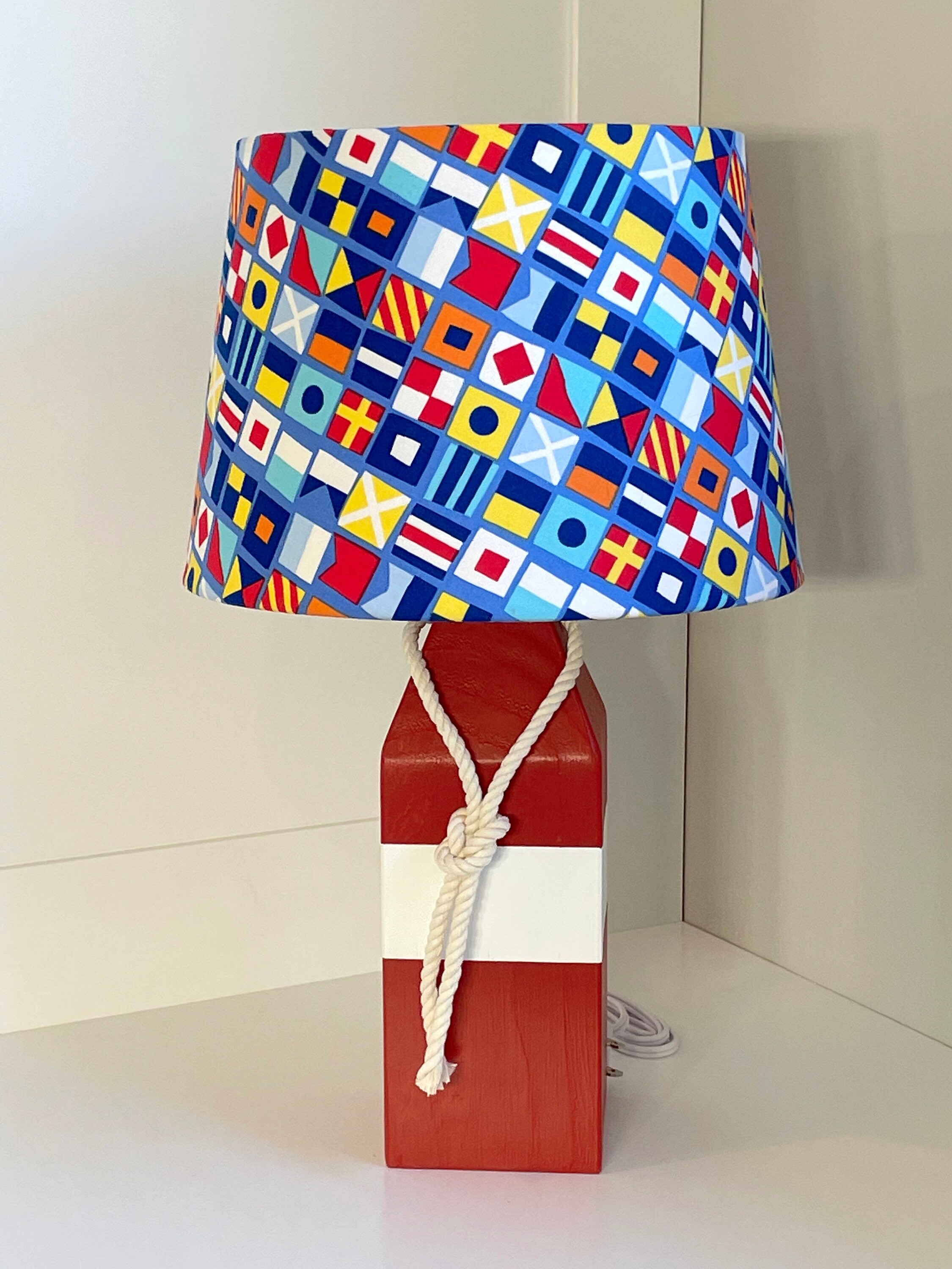 Lobster Buoy Lamp, Nautical Lamp, Buoy Light, Coastal Cottage Decor ...