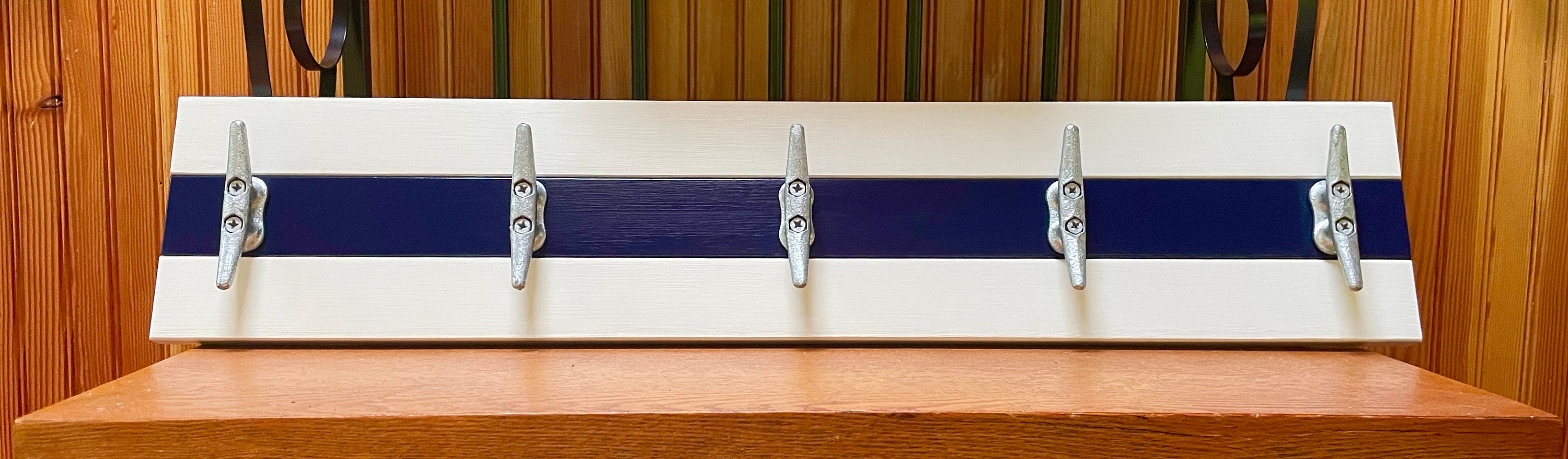 Boat Cleat Coat Rack, Nautical Towel Rack, Hat Rack, Key Hooks, White ...