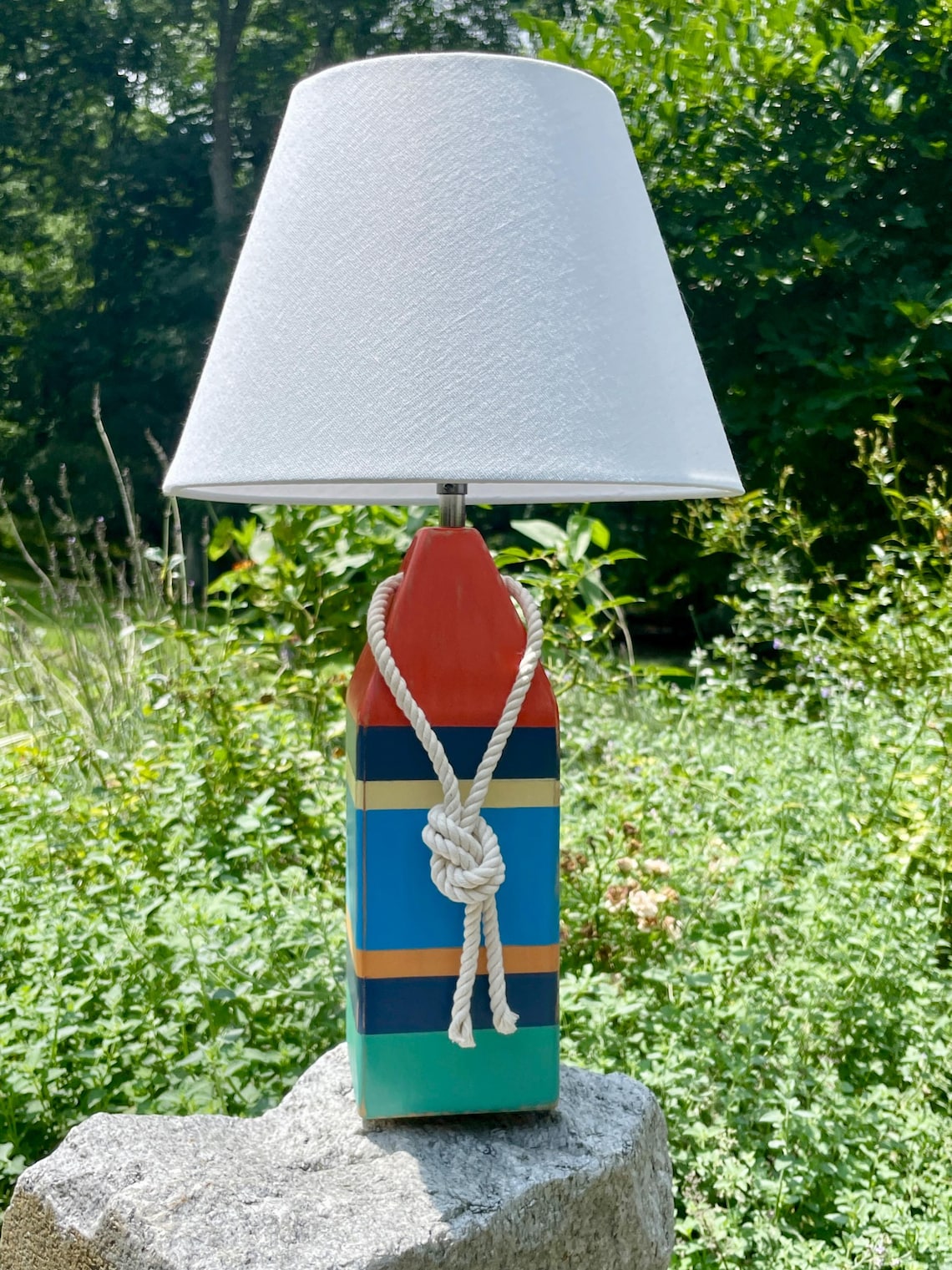 Nautical Buoy Lamp Rustic Coastal Table Lamp, Shabby Chic Lighting ...