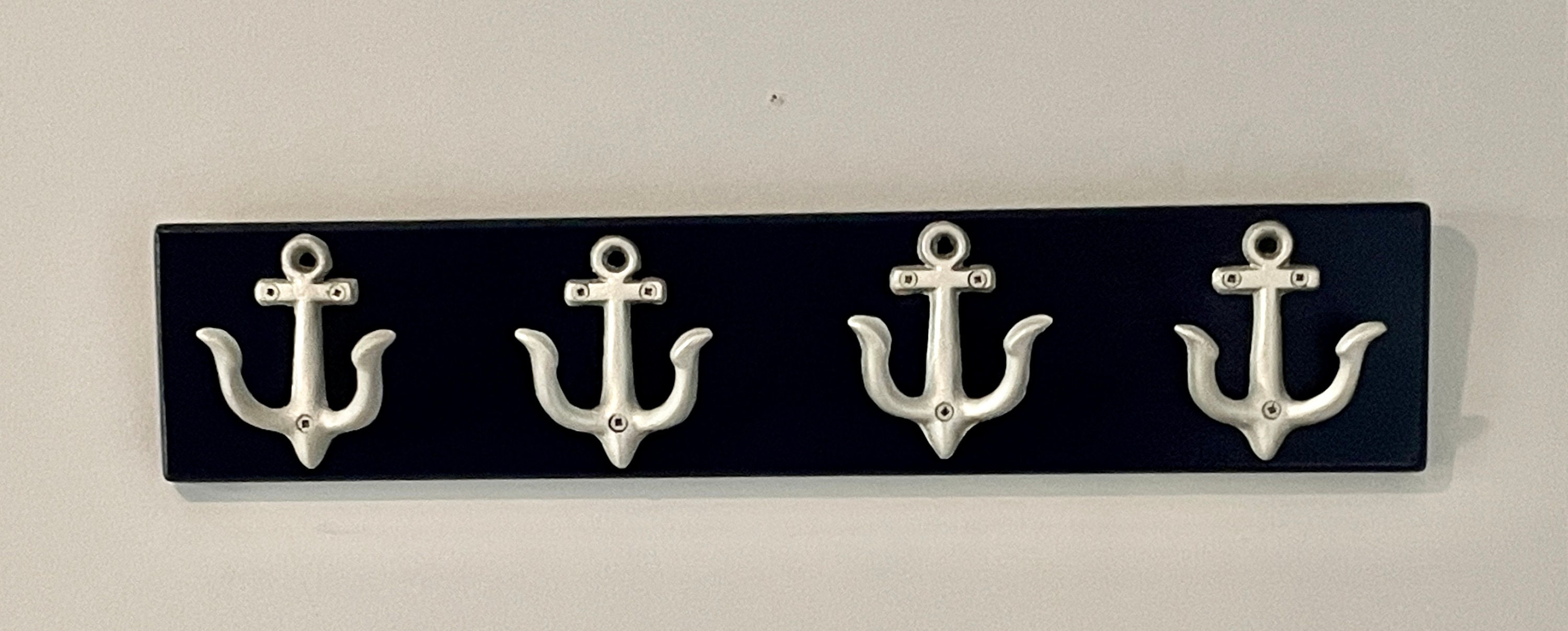 Nautical Coat / Towel Rack, Anchor Hook, Coastal Cottage Decor, Beach ...