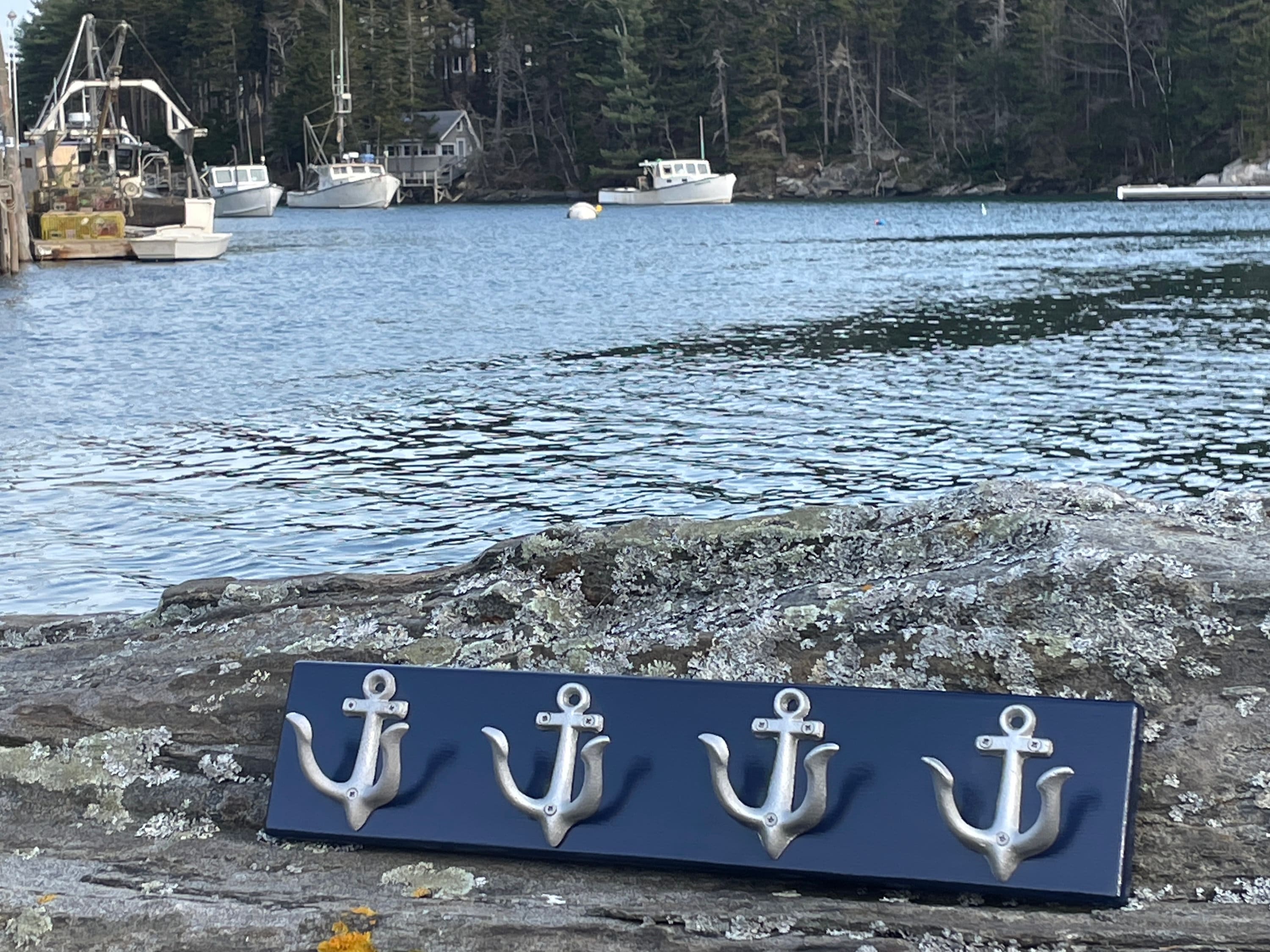 Nautical Coat / Towel Rack, Anchor Hook, Coastal Cottage Decor, Beach ...