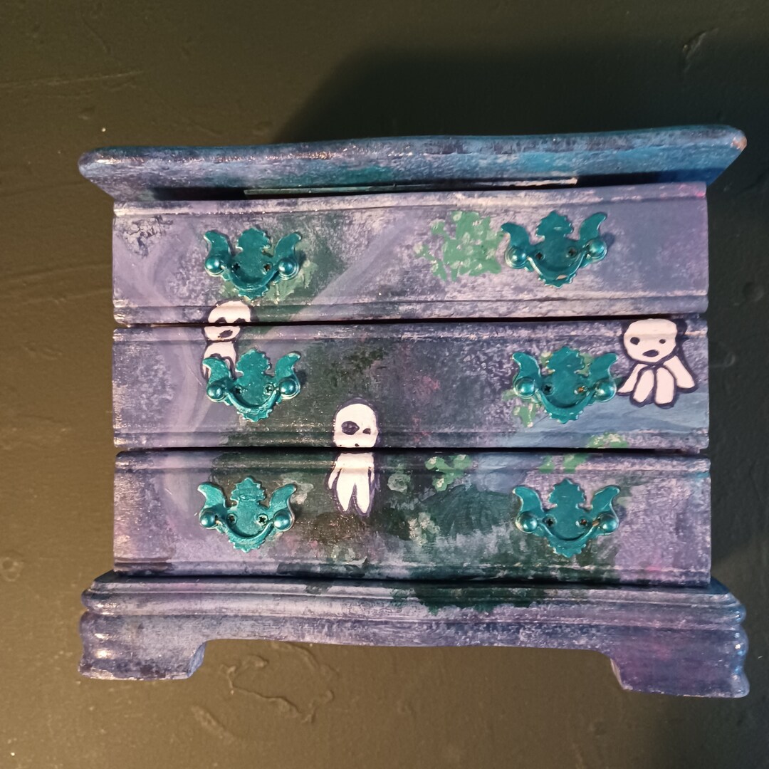 Studio Ghibli Kodama Themed Hand Painted Vintage Jewelry Box - Etsy