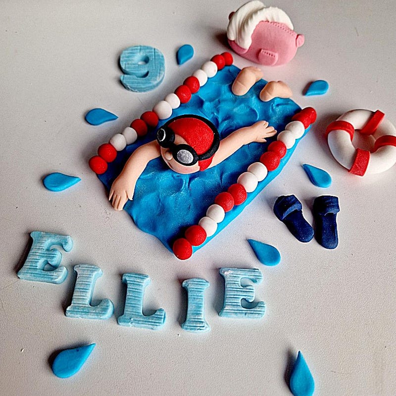 Pool Party Cake Transfer - Etsy