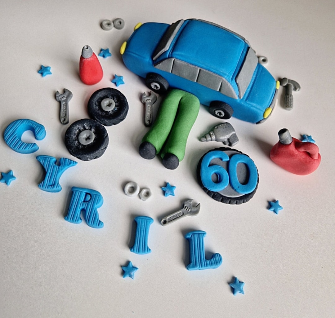 Edible Mechanic Cake Topper,fondant Icing Decoration - Etsy