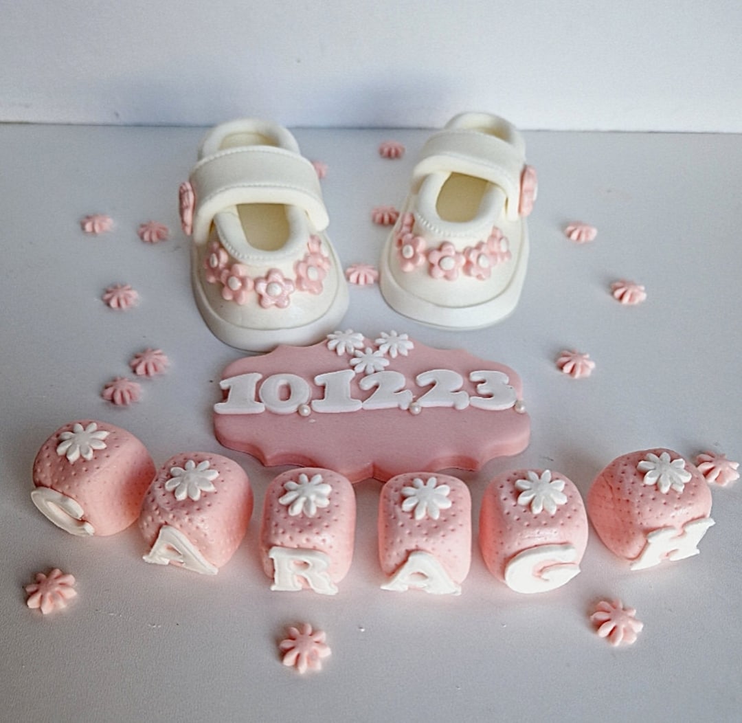 Edible Baby Booties Cake Topper,fondant Icing Decoration - Etsy