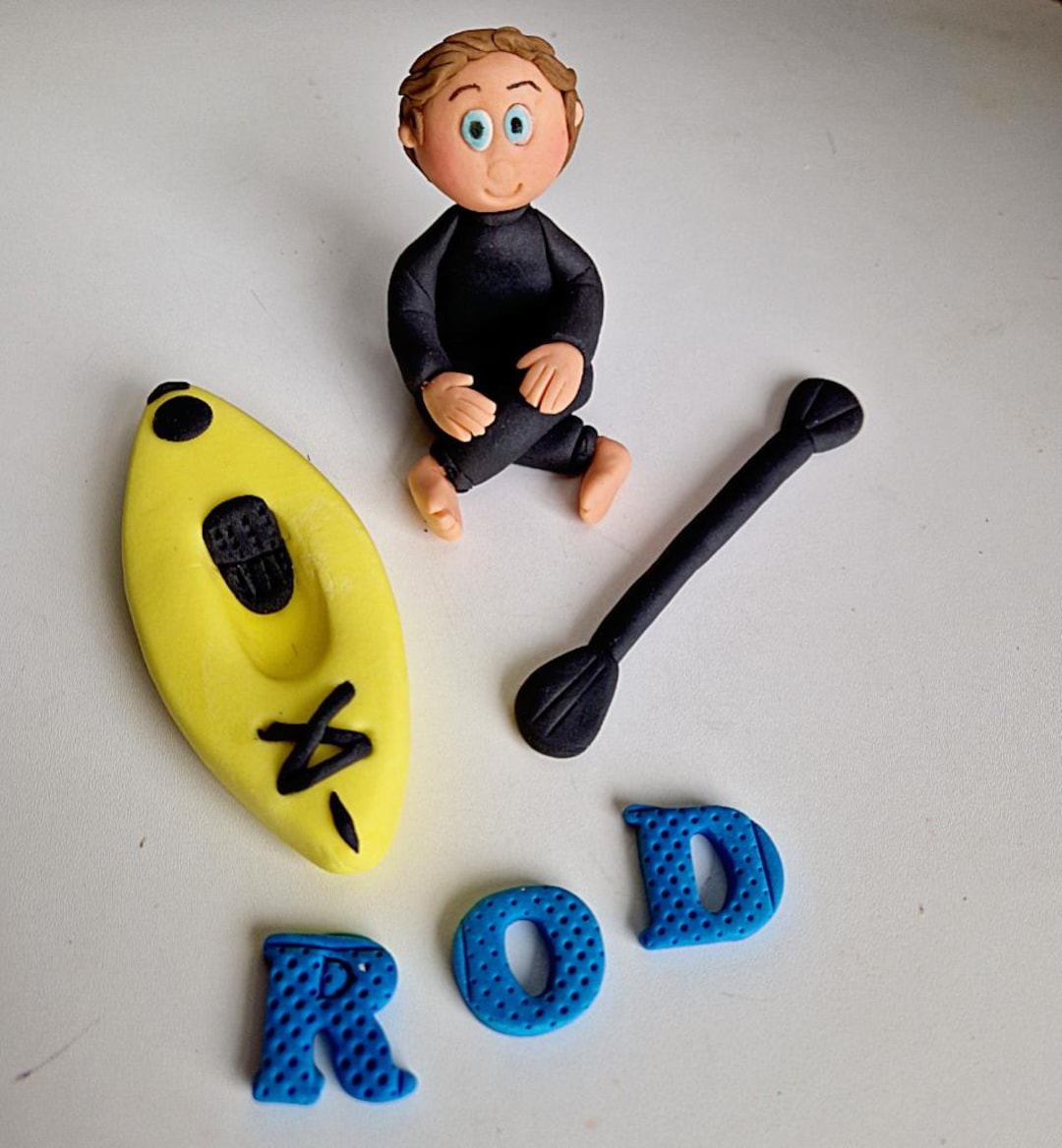 Edible Canoe,kayak,surfing,paddle Boarding Figurine Cake Topper,fondant ...