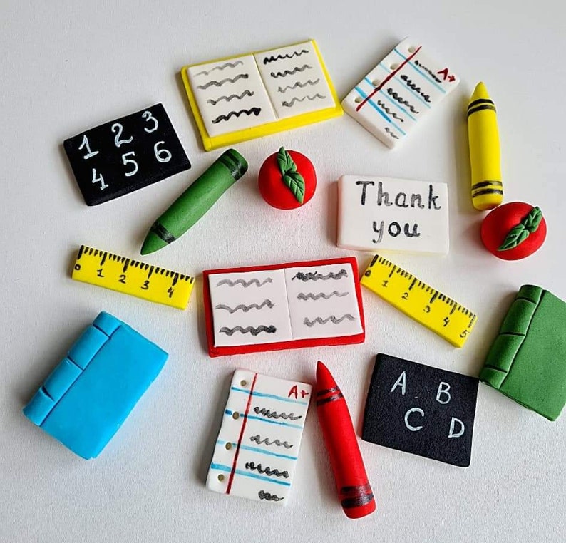 Edible Teacher Cake Toppers: Fondant School Decorations - Etsy