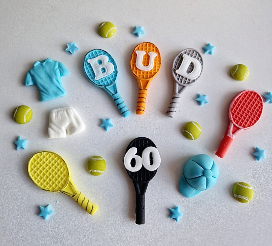 Edible Tennis Cake Toppers,fondant Icing Sport Decorations - Etsy