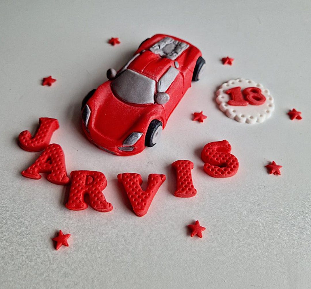 Edible Sport Car Cake Topper,fondant Icing Decoration - Etsy