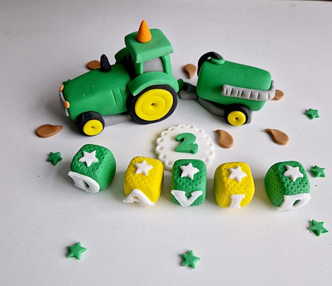 Edible Tractor Cake Topper,trailer,mud,farm,birthday Decoration,farm ...