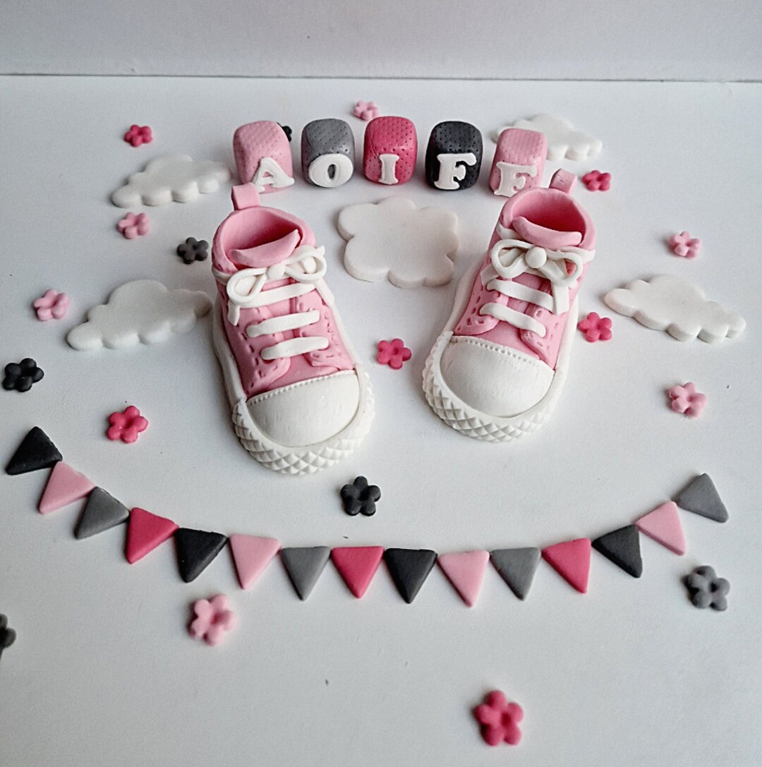 Edible Baby Booties Cake Topper,fondant Shoes Icing Decoration - Etsy