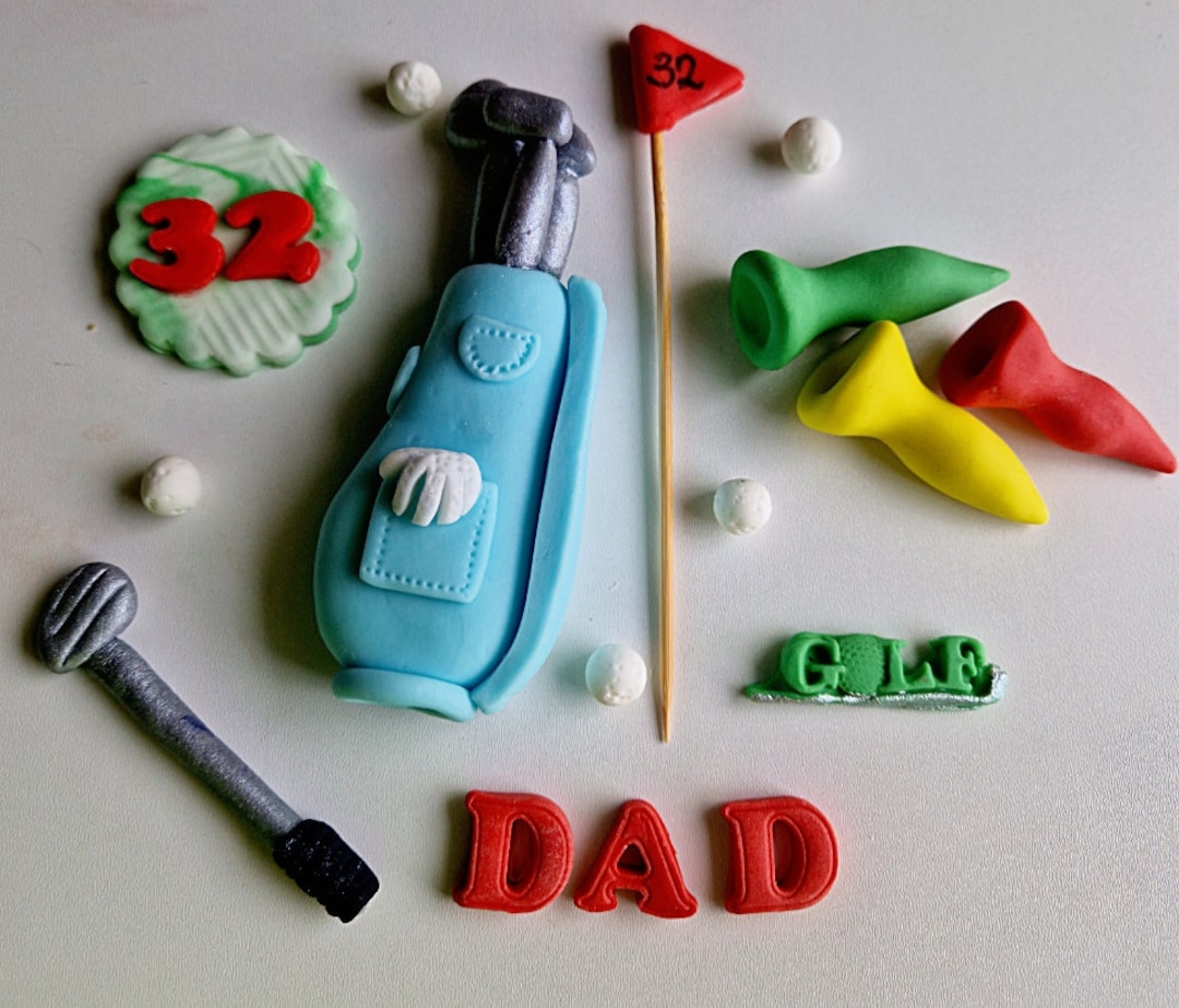 Edible Golf Cake Topper,fondant Birthday Party Decorations - Etsy