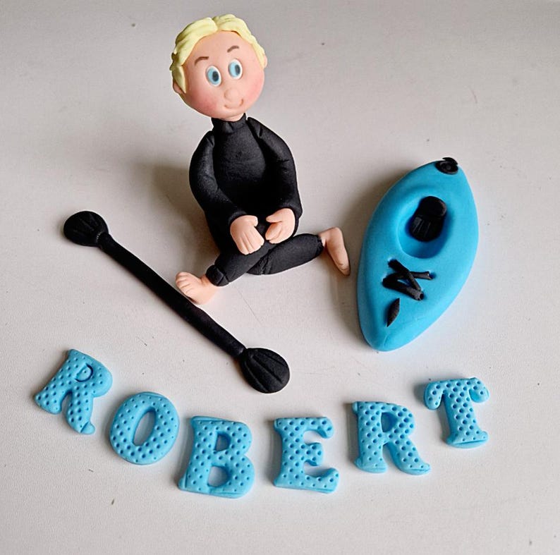 Edible Canoe,kayak,surfing,paddle Boarding Figurine Cake Topper,fondant ...