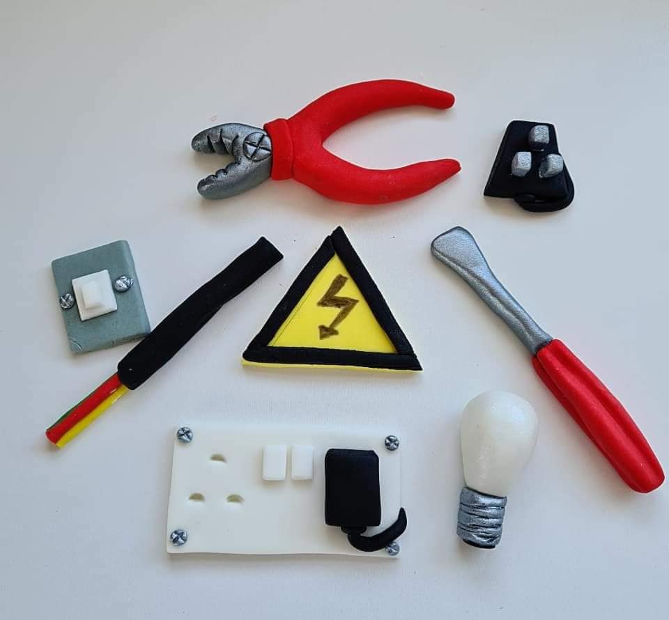 Edible Electrician Cake Topper,fondant Birthday Party Decoration - Etsy