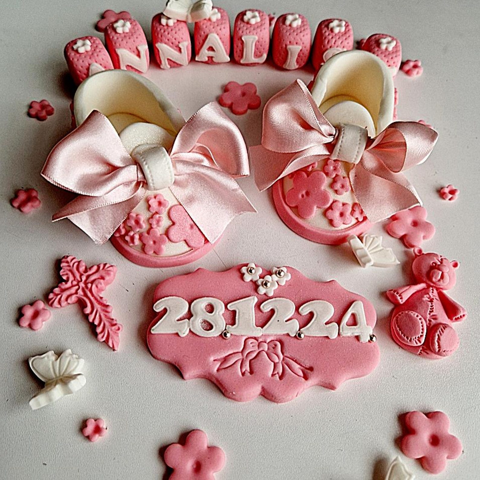 Edible Baby Booties/shoes Cake Topper,fondant Icing Decorations - Etsy