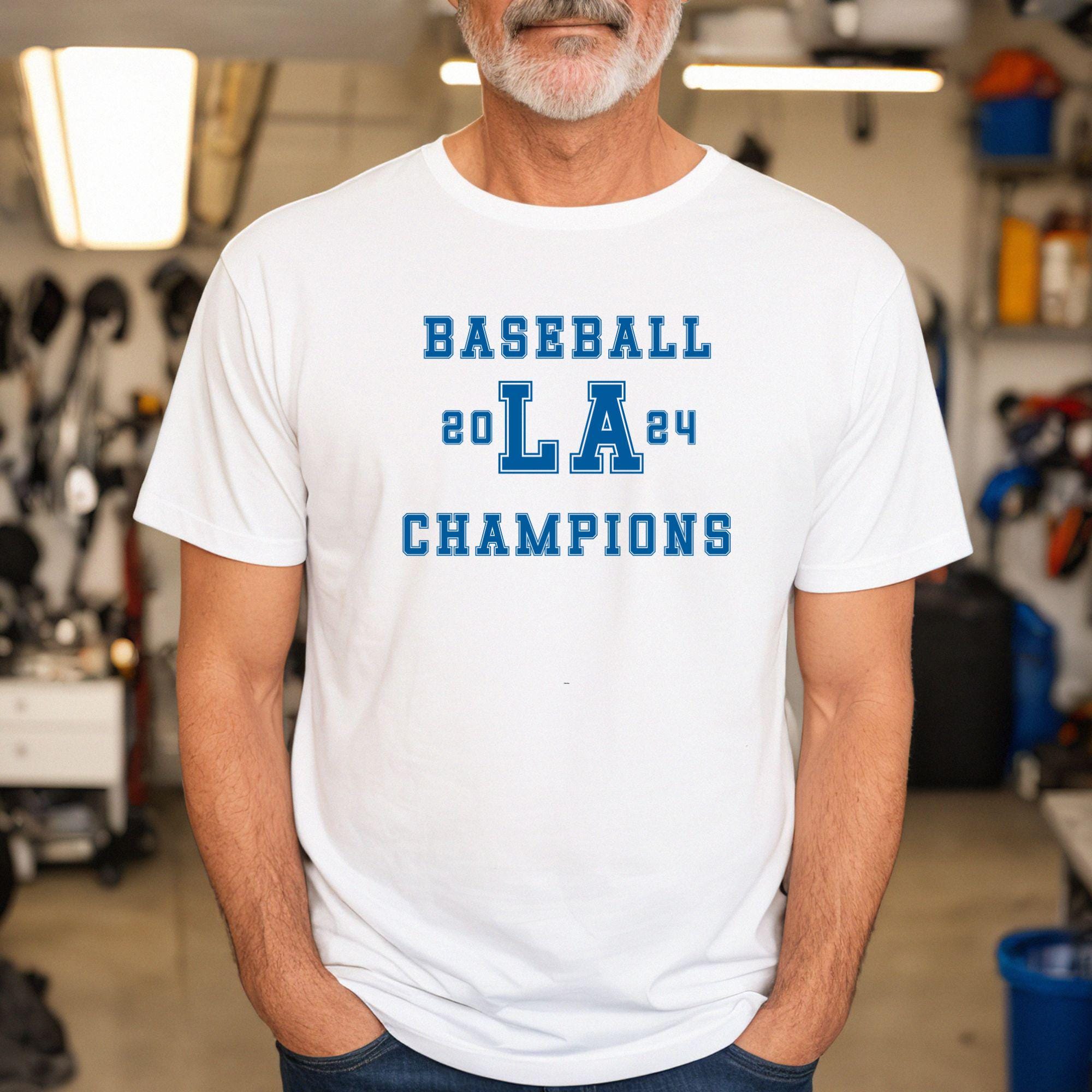 World Series 2024 LA Doggers Champions T Shirt Blue on White - Etsy