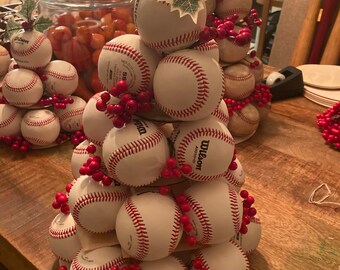 9 Game-used Leather Baseball Christmas Tree - Etsy