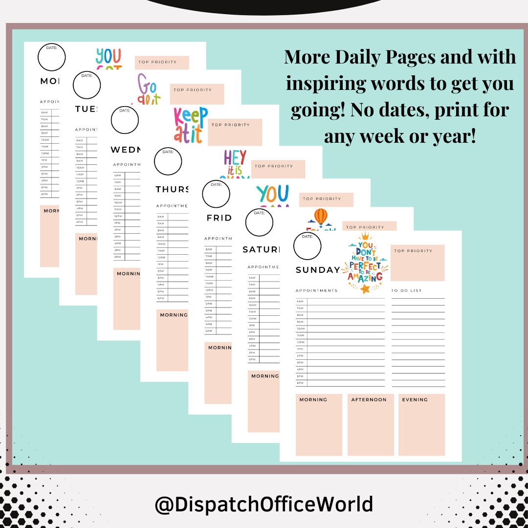 Freight Dispatcher Planner: Goal Setting, Carrier Notes (printable) - Etsy